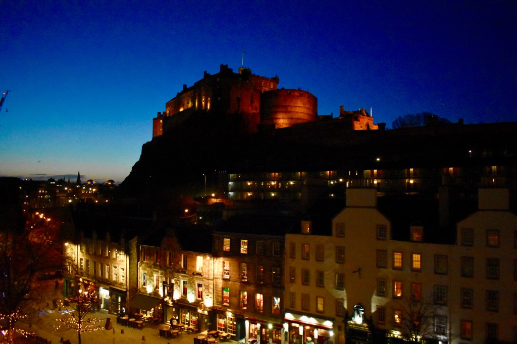 Edinburgh Castle and Indigo Sky - Glover Gardens